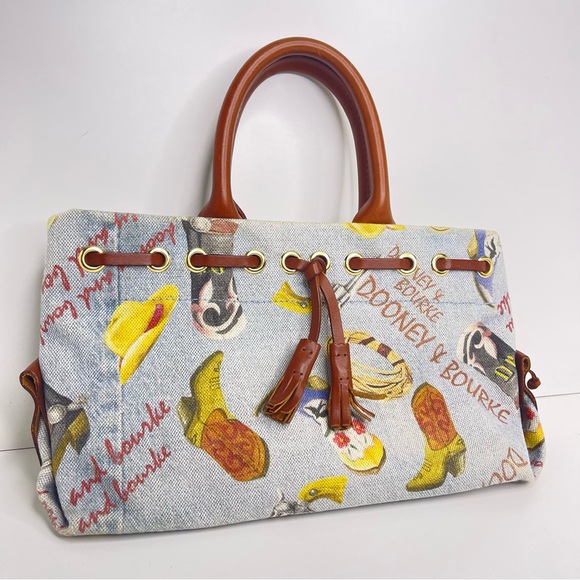 Dooney & Bourke | Bags | Dooney Bourke Denim Leather Western Texas ...